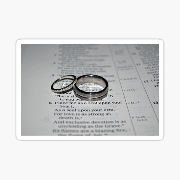 "Wedding Rings" Sticker for Sale by CaraSiera | Redbubble