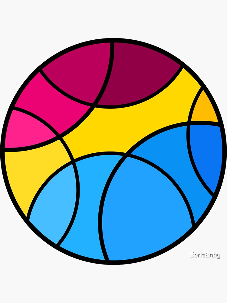 "Subtle Pan Pride Circle" Sticker for Sale by EerieEnby | Redbubble