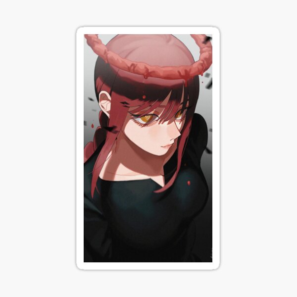 "MAKIMA CHAINSAW MAN" Sticker for Sale by AnimeStock07 | Redbubble