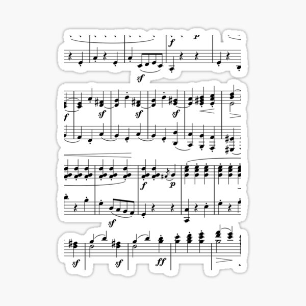 "Music Sheet" Sticker for Sale by LiseBriggs | Redbubble