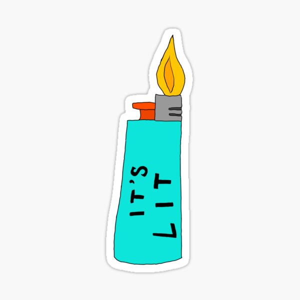 "lit" Sticker by Jaygallant | Redbubble