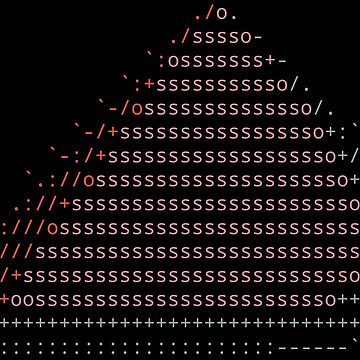 "EndeavourOS Linux Neofetch ASCII Art Logo" Sticker for Sale by ...