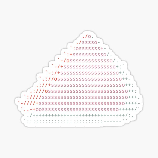 "EndeavourOS Linux Neofetch ASCII Art Logo" Sticker for Sale by ...