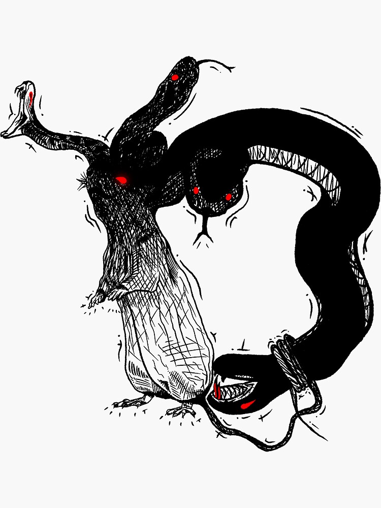 "Medusa rat" Sticker for Sale by MichieVanBellie | Redbubble