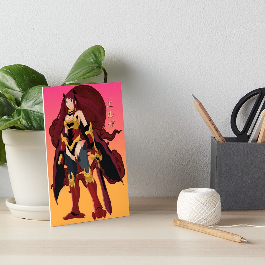 "Erza Scarlet Flame Empress - Fairy Tail" Art Board Print for Sale by ...