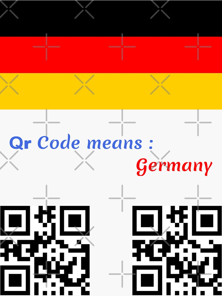 "QR Code (germany flag) Barcode - small sample" Sticker for Sale by ...
