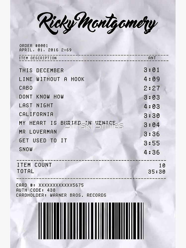 Lámina fotográfica « Recibo del álbum de Ricky Montgomery» de ...