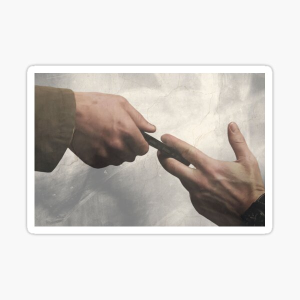 "the creation of destiel" Sticker for Sale by lusinasworld | Redbubble