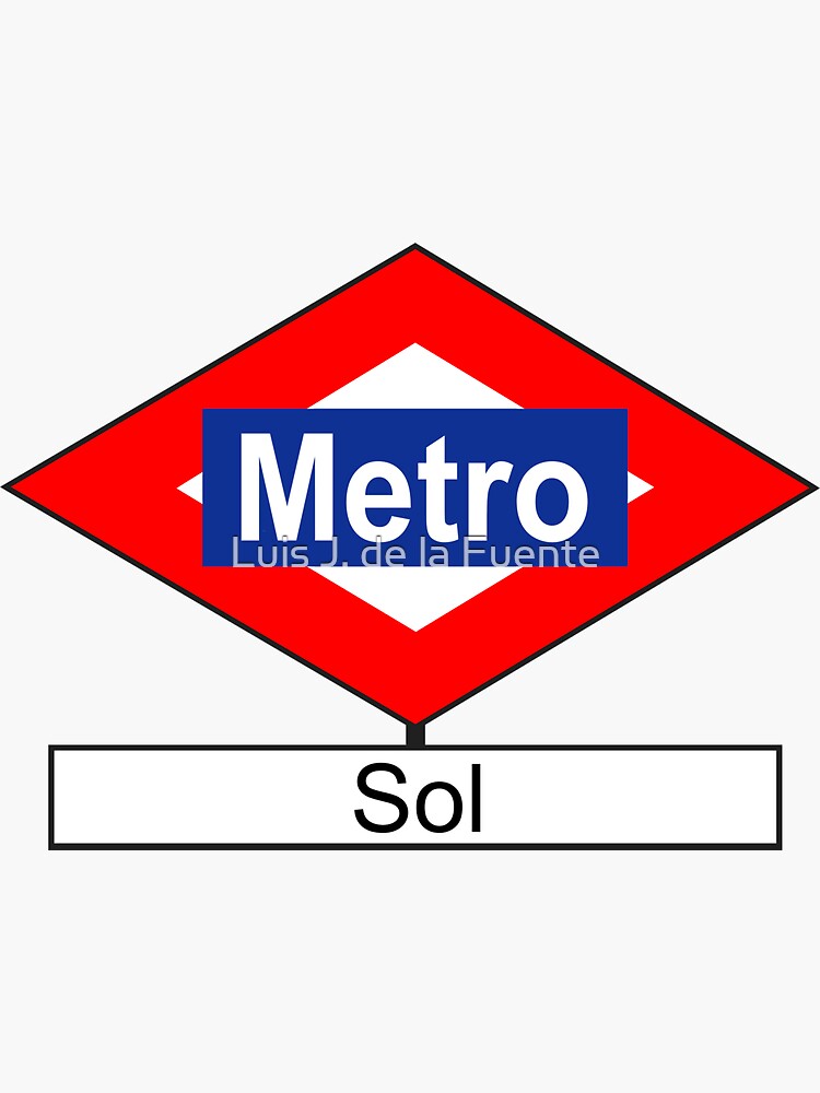"Placa de la estación de Metro de Sol" Sticker by luisdelafuente ...