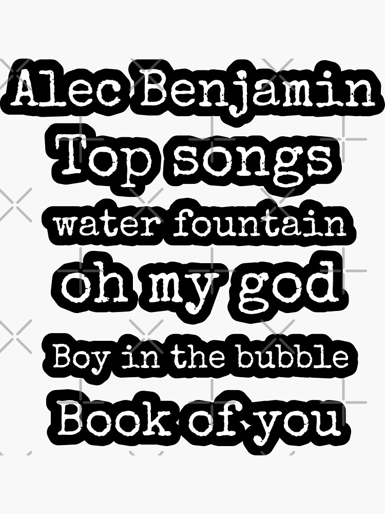 "alec benjamin" Sticker for Sale by Popzeyy | Redbubble