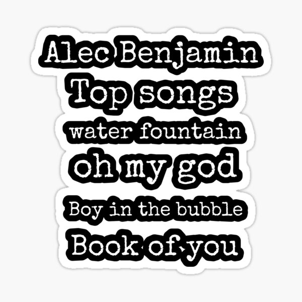 "alec benjamin" Sticker for Sale by Popzeyy | Redbubble