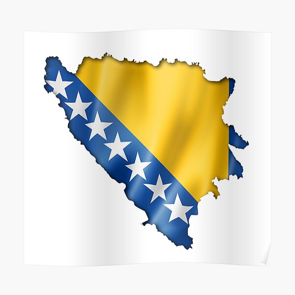 "Bosnia and Herzegovina flag - Bosna i Hercegovina zastava" Poster for ...