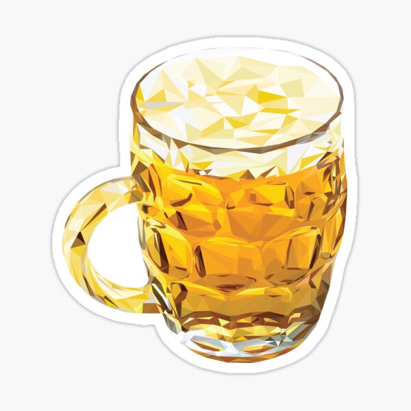 "Low Poly Beer Mug" Sticker by skauff | Redbubble