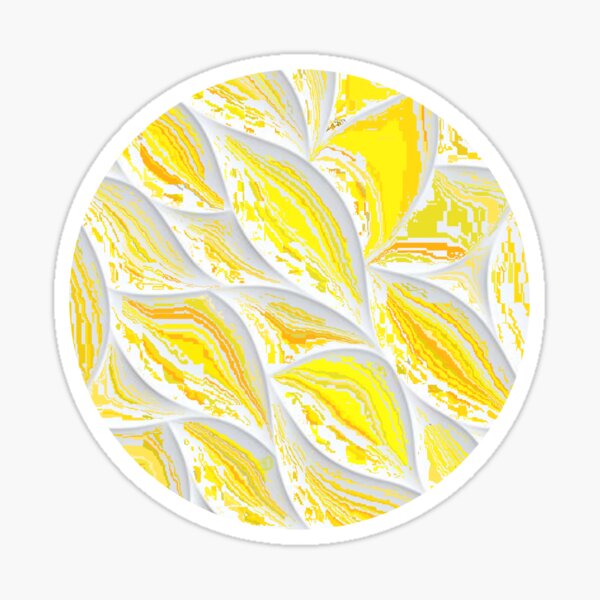 "Abstract Yellow Leaves (D103)" Sticker for Sale by INNERSELFART ...
