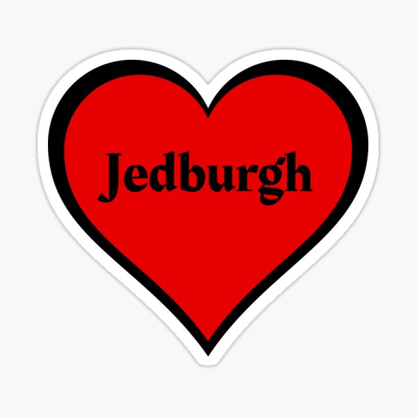 Pegatina «Logotipo de Jedburgh en forma de corazón» de TheRightHonMP ...