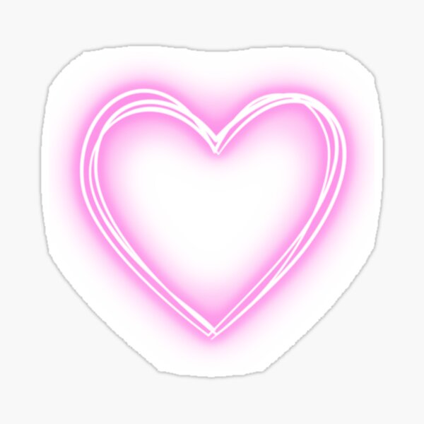 "Neon heart" Sticker for Sale by spill-ink- | Redbubble