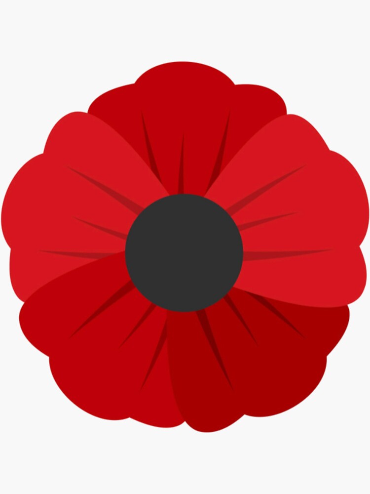 "Remembrance Poppy" Sticker for Sale by IndyTshirts | Redbubble