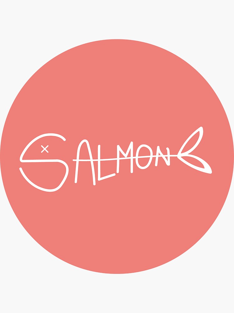"salmon" Sticker for Sale by Alexdesign2 | Redbubble