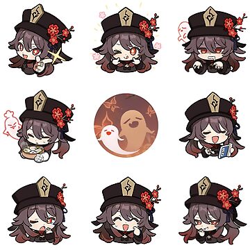 "Genshin Impact Hu Tao Chibi" Sticker for Sale by NerdCult | Redbubble