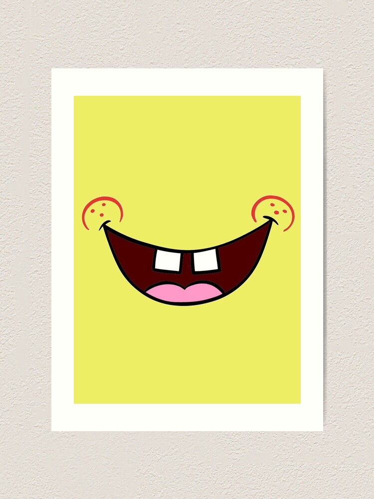 "SPONGEBOB SMILE FACE" Art Print for Sale by MoondesignA | Redbubble