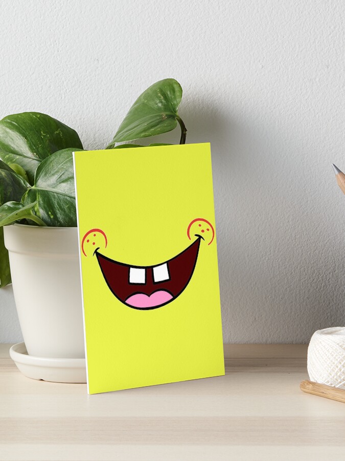 "SPONGEBOB SMILE FACE" Art Board Print for Sale by MoondesignA | Redbubble
