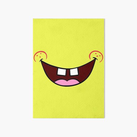 "SPONGEBOB SMILE FACE" Art Board Print for Sale by MoondesignA | Redbubble