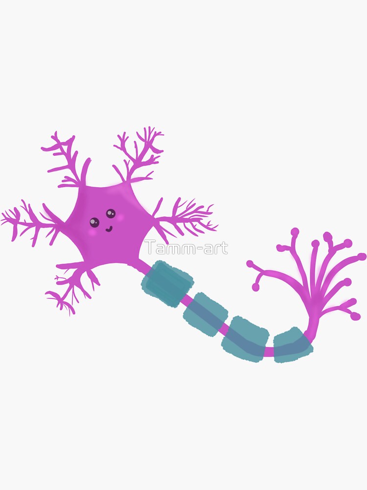 "Cute neuron" Sticker for Sale by Tamm-art | Redbubble