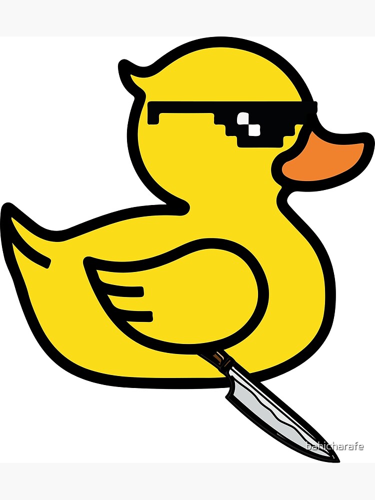 Poster for Sale mit "Ente mit Messer" von bahicharafe | Redbubble