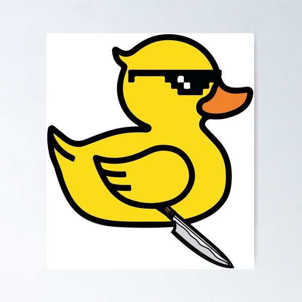 Poster for Sale mit "Ente mit Messer" von bahicharafe | Redbubble
