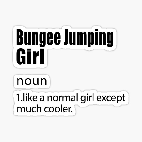 "Bungee Jumping Girl" Sticker for Sale by HypersArt | Redbubble