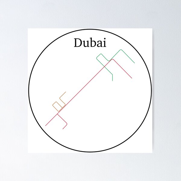 "Dubai metro map" Poster by FethiC | Redbubble