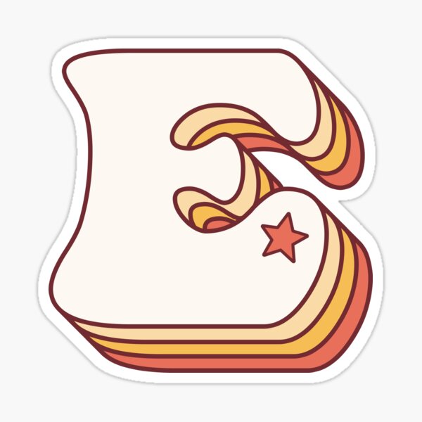 "Letter E Retro" Sticker for Sale by OkihanaShop | Redbubble