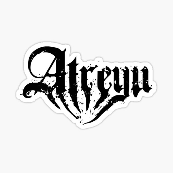 "Logo Atreyu Black White Music Band" Sticker by simsasa13 | Redbubble