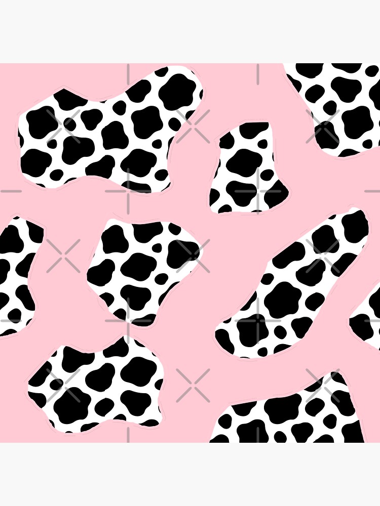 "Girly cow pattern " Sticker for Sale by Bonicrazypeople | Redbubble