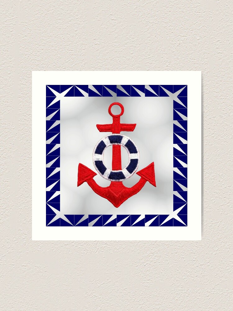 "Anchor with Border Design" Art Print for Sale by xorbah | Redbubble