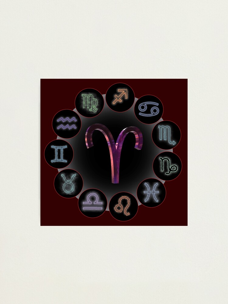 Lámina fotográfica «Aries / El símbolo del zodíaco de carnero.» de ...