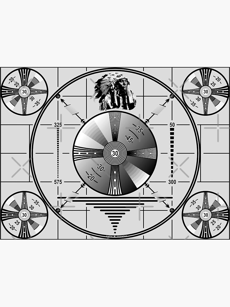 "RCA Test Pattern with Native American" Poster for Sale by xorbah ...