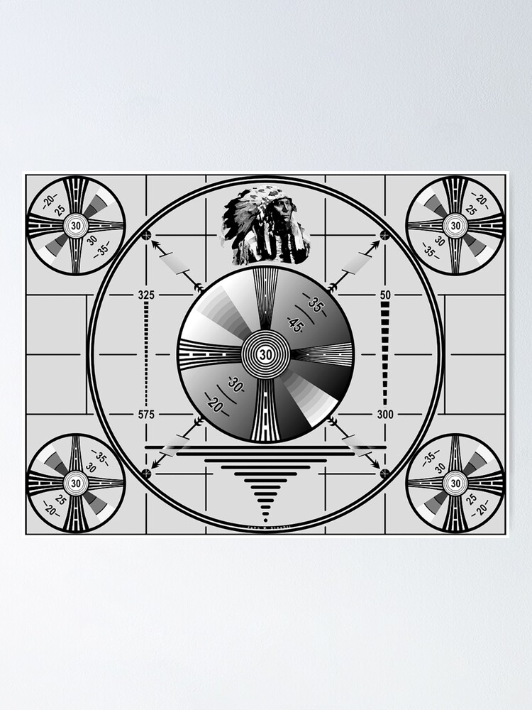 "RCA Test Pattern with Native American" Poster for Sale by xorbah ...