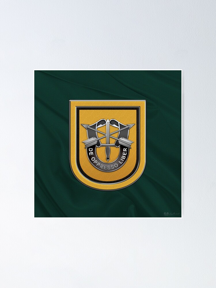 "U.S. Army 1st Special Forces Group - 1 SFG Beret Flash over Green ...