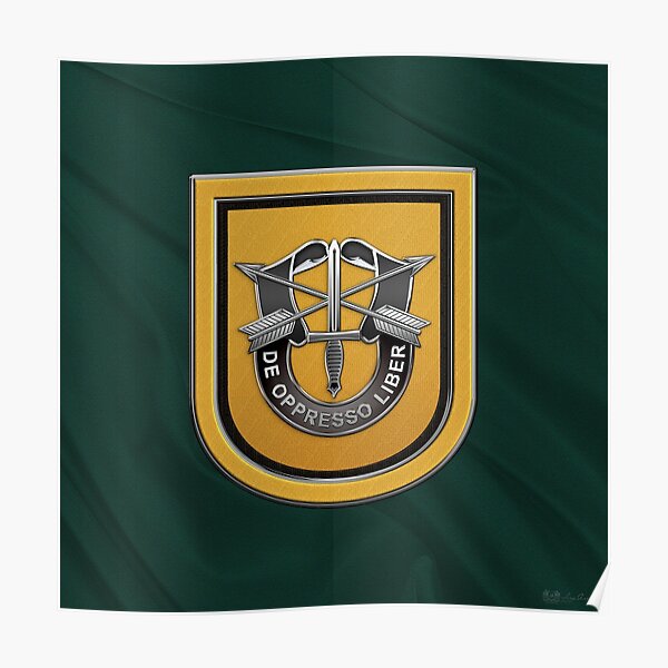 "U.S. Army 1st Special Forces Group - 1 SFG Beret Flash over Green ...