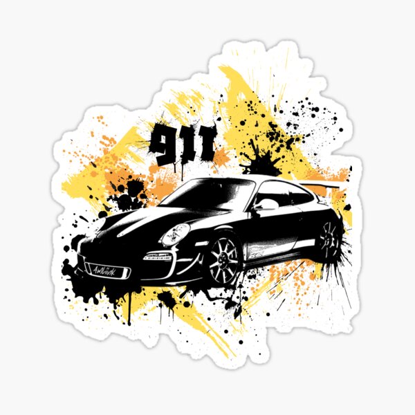 "911 sports car" Sticker for Sale by Amliink | Redbubble