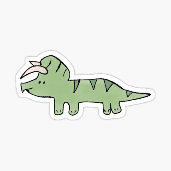 "triceratops the dinosaur " Sticker for Sale by meraki-euphoria | Redbubble