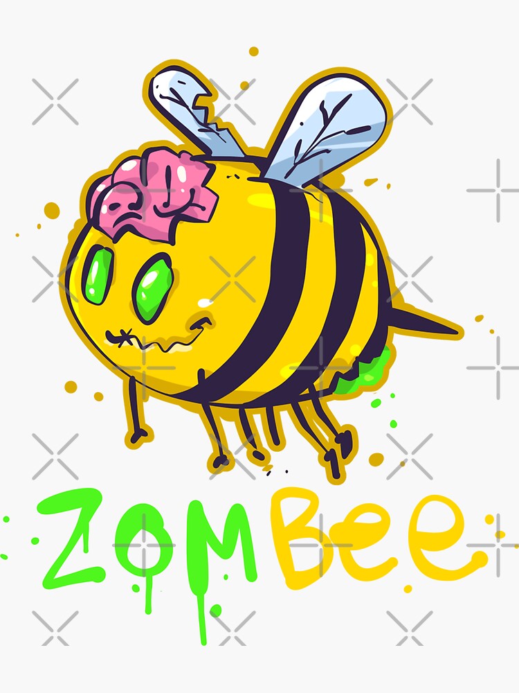 "Zombee" Sticker for Sale by ComfyRebel | Redbubble