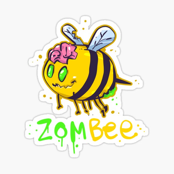 "Zombee" Sticker for Sale by ComfyRebel | Redbubble