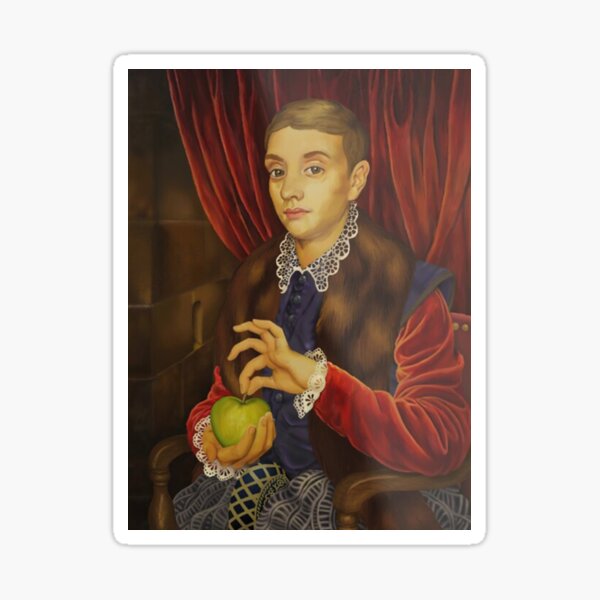 " Boy With Apple" Sticker for Sale by FrederikeRas | Redbubble