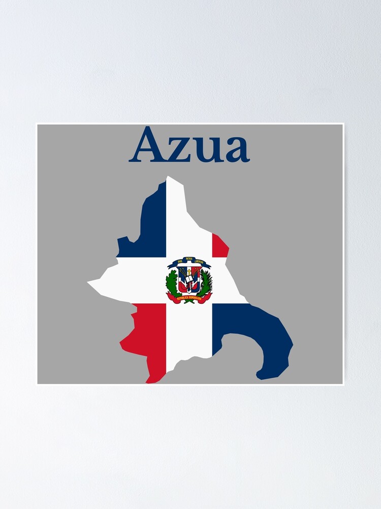 "Azua Province Map Design, Dominican Republic." Poster for Sale by ...