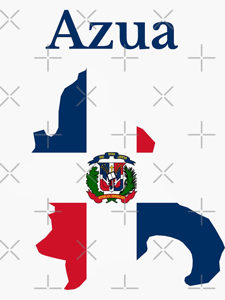 "Azua Province Map Design, Dominican Republic." Sticker for Sale by ...