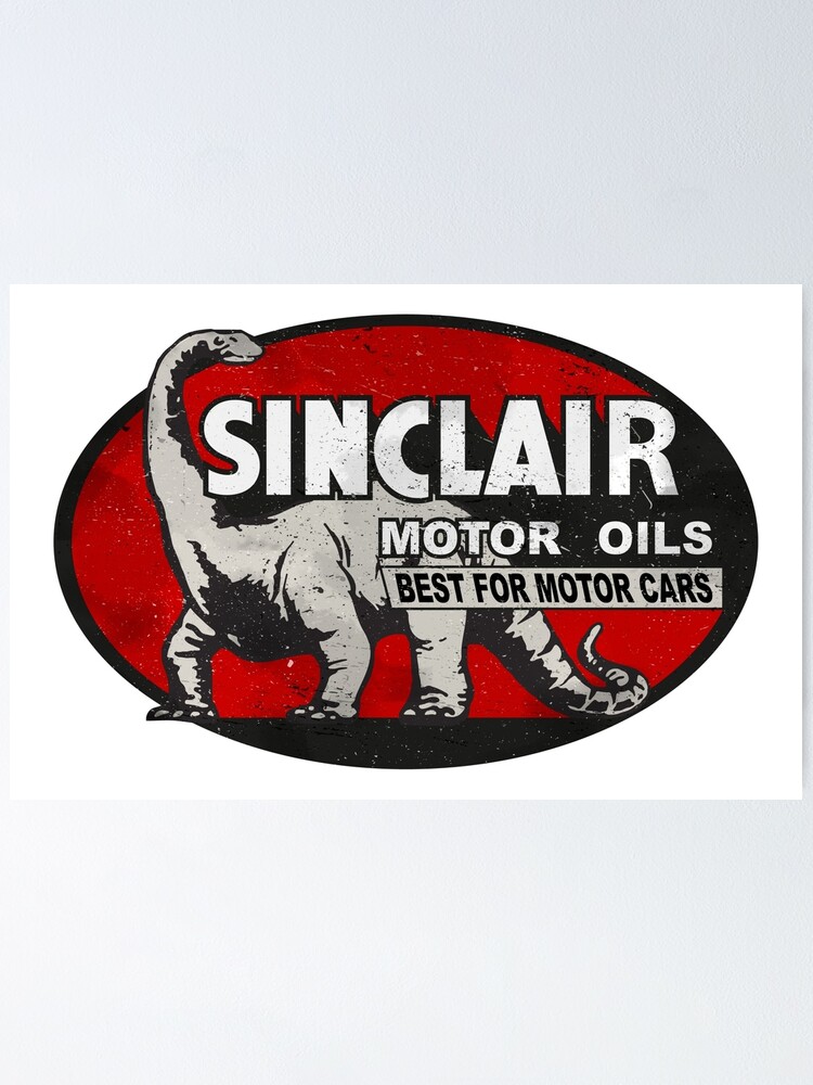 "Sinclair motor oils vintage oval sign" Poster for Sale by Ploxd ...