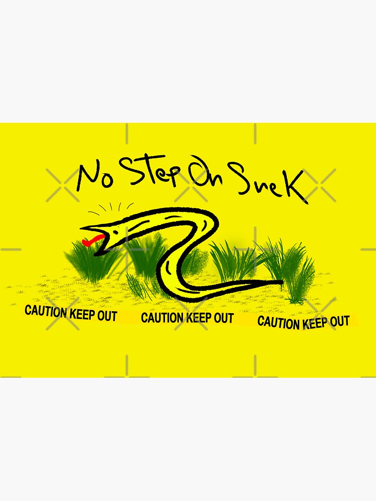 "No step on snek" Sticker for Sale by ismailalrawi | Redbubble
