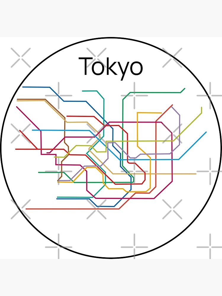 "Tokyo subway map minimalist" Poster for Sale by FethiC | Redbubble